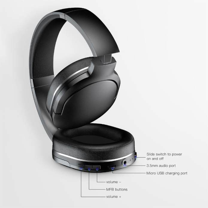 Baseus Encok D02 Wireless Bluetooth Headphones (Black)